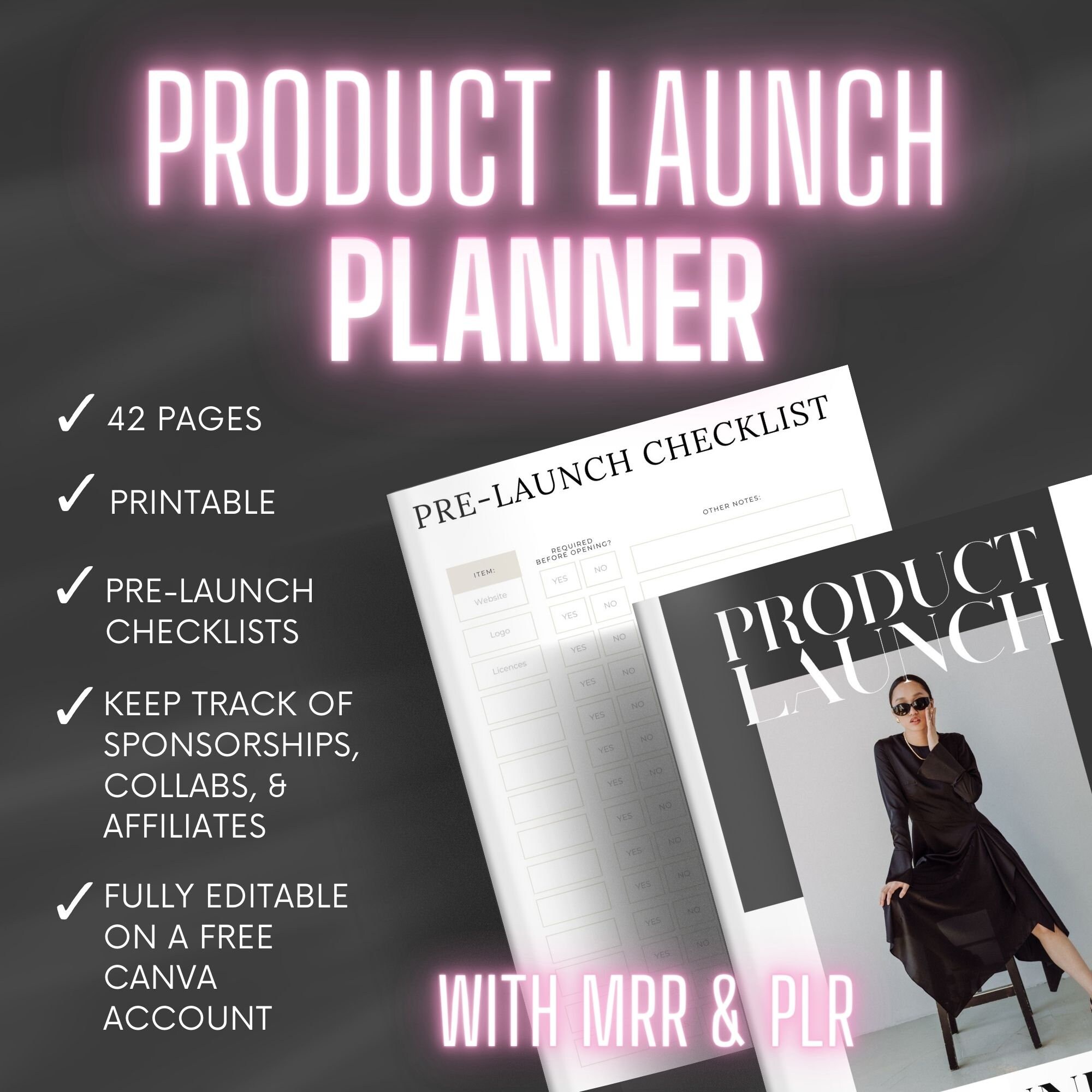 Product Launch Planner Product Launch Printable PLR Planner Content ...