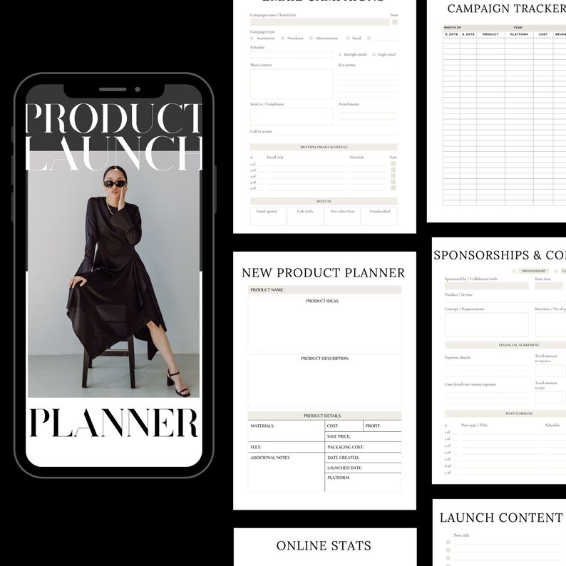 Product Launch Planner Product Launch Printable PLR Planner Content Planner Master Resell Rights ...