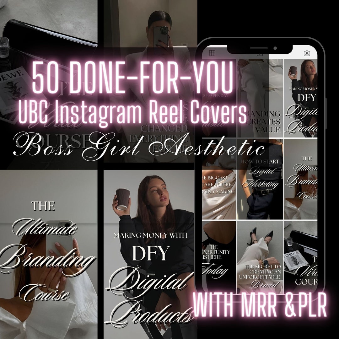 Ultimate Branding Course Reel Covers Dark Aesthetic PLR Templates ...