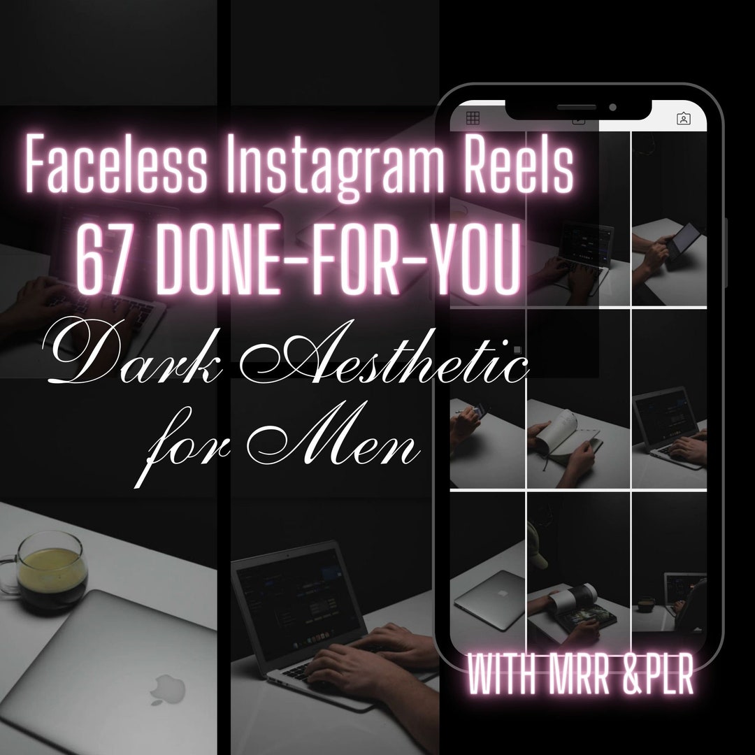 Men's Faceless Reels Templates Instagram Reels Dark Aesthetic PLR ...