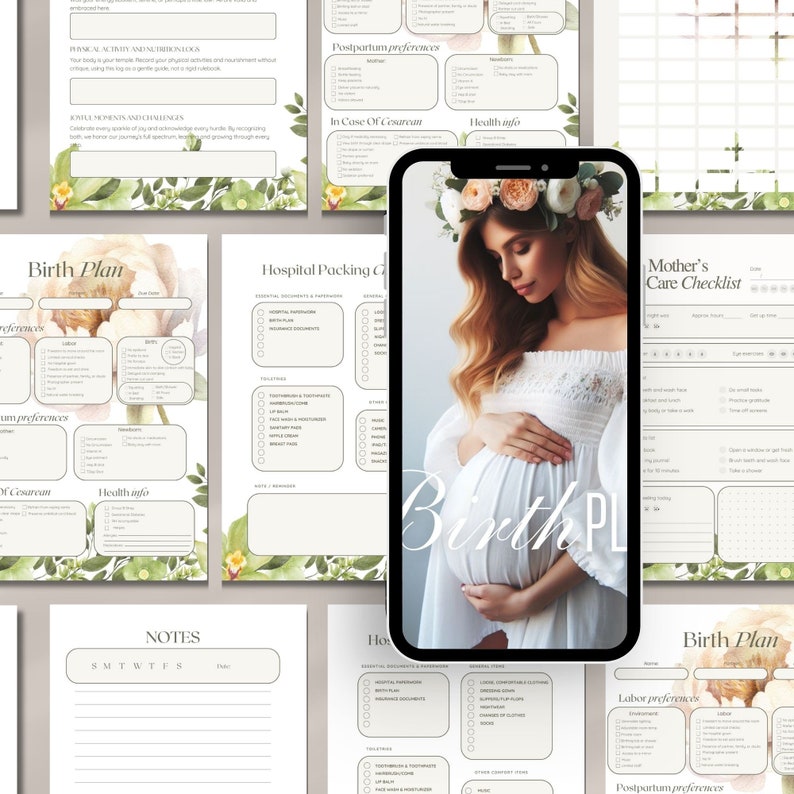 Birth Plan Template Visual Birth Plan Canva Baby Must Haves PLR ...