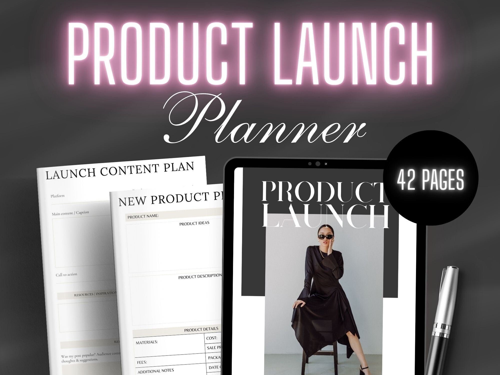 Product Launch Planner Product Launch Printable PLR Planner Content ...