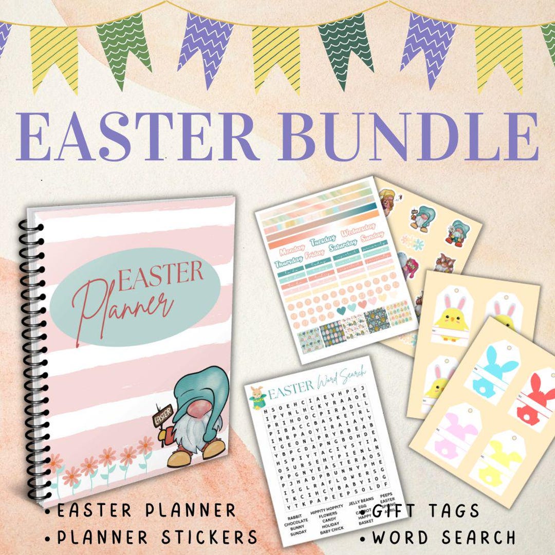 Easter Planner Bundle Easter Printable Planner Kids Easter Activities ...