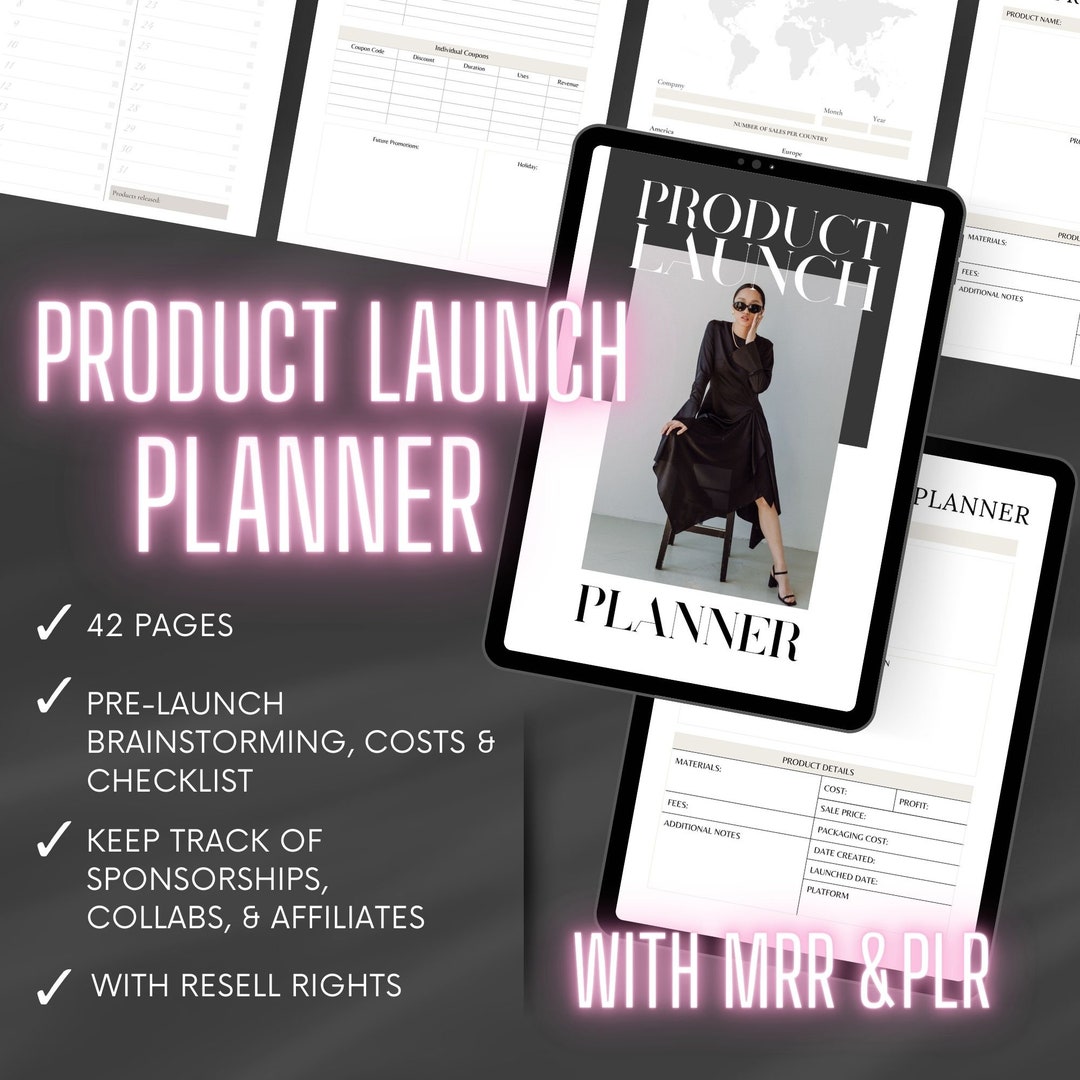 Product Launch Planner Product Launch Printable PLR Planner Content ...