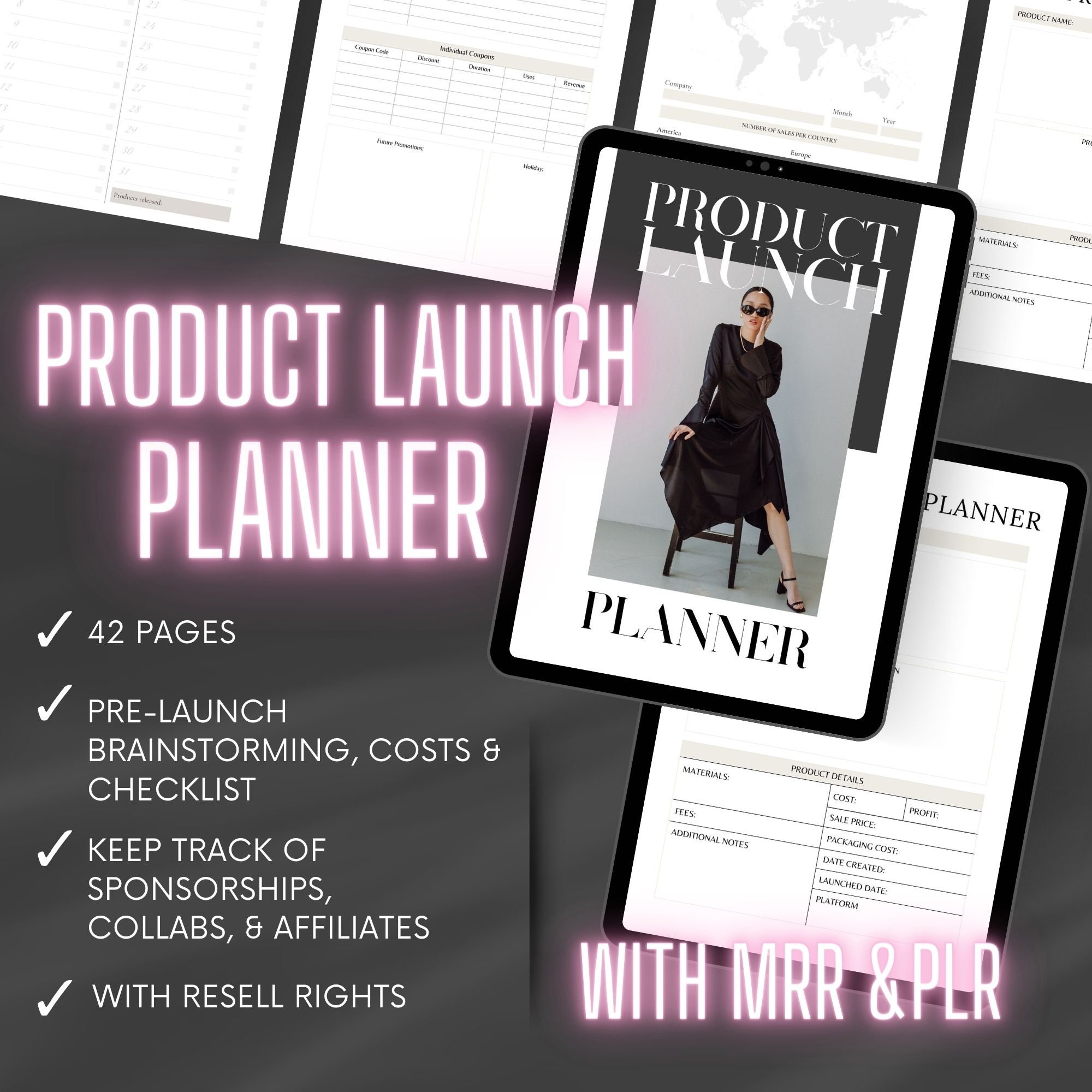 Product Launch Planner Product Launch Printable PLR Planner Content ...