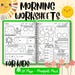 Preschool Morning Worksheets, Preschool Worksheets, Preschool ...