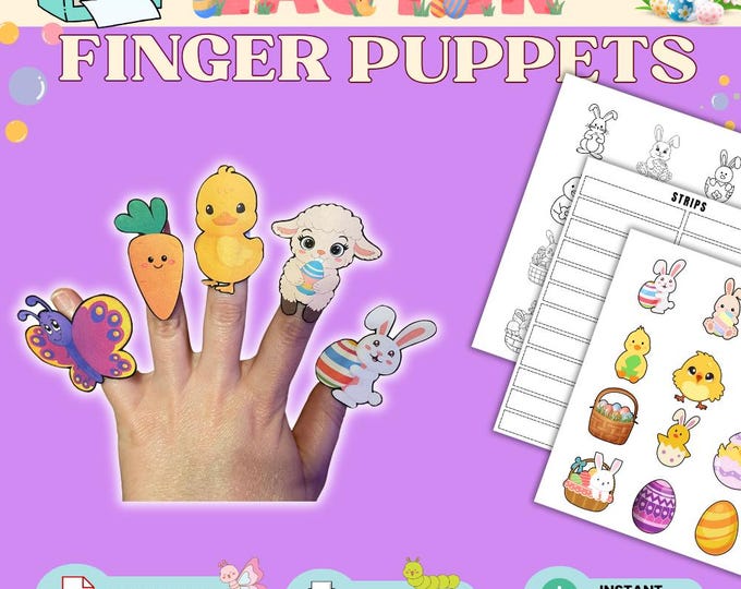 Easter Activity for Kids Printable Hand Puppets for Easter Bunny Crafts ...