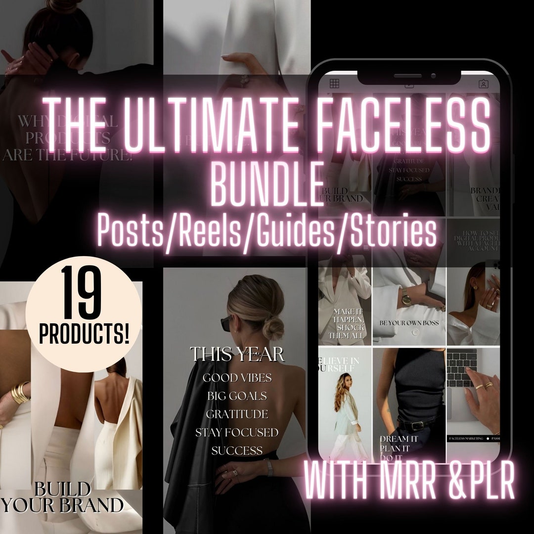 Boss Lady Faceless Reels Templates Instagram Reels Dark Aesthetic PLR ...