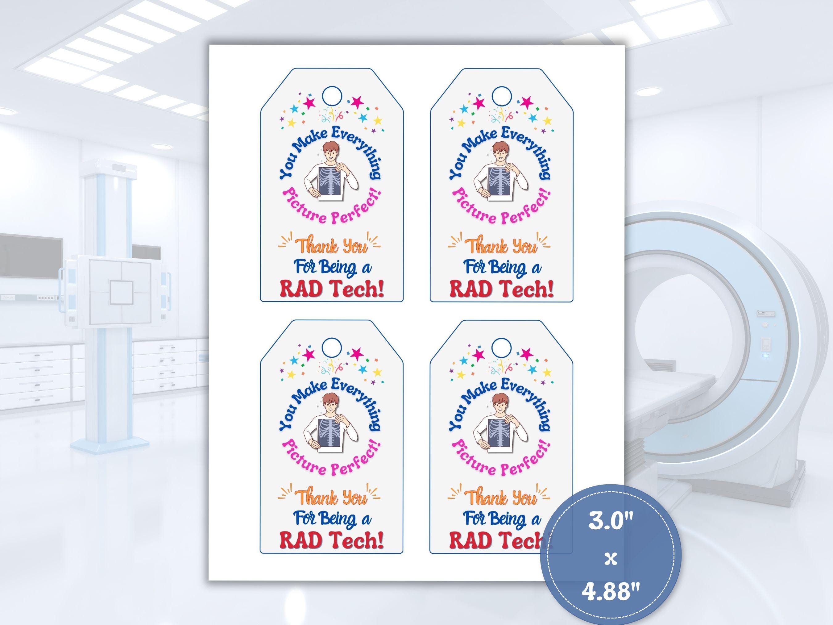 Rad Tech Week Printable Gift Tags, Radiology Appreciation Tag ...