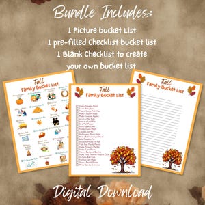 Fall Family Bucket List: Printable Autumn Activities (PDF) - Etsy