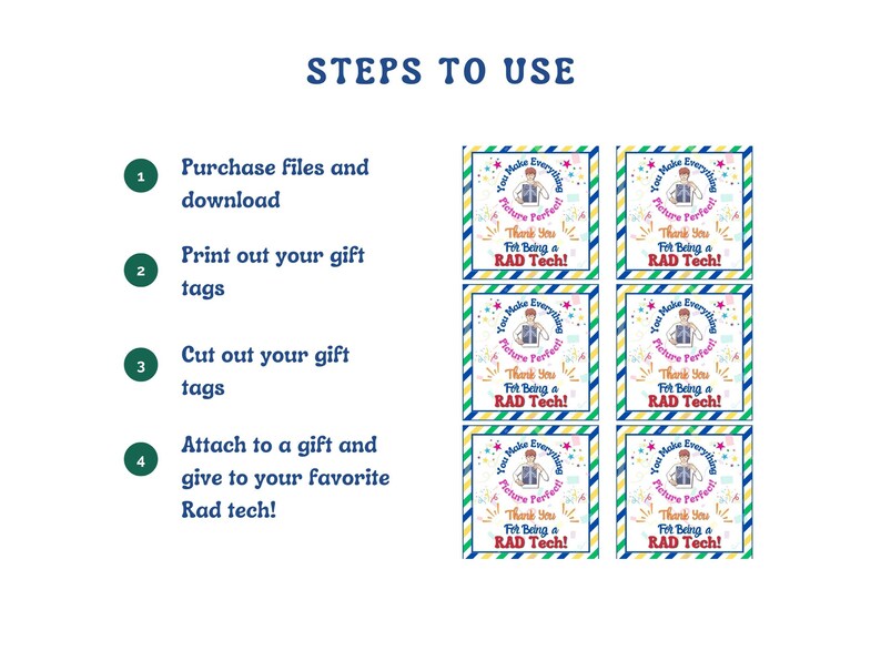 Rad Tech Week Printable Gift Tags, Radiology Appreciation Tag ...