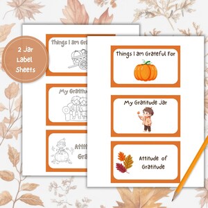 Printable Gratitude Jar Kit: Thanksgiving Kids Activity (PDF) - Etsy