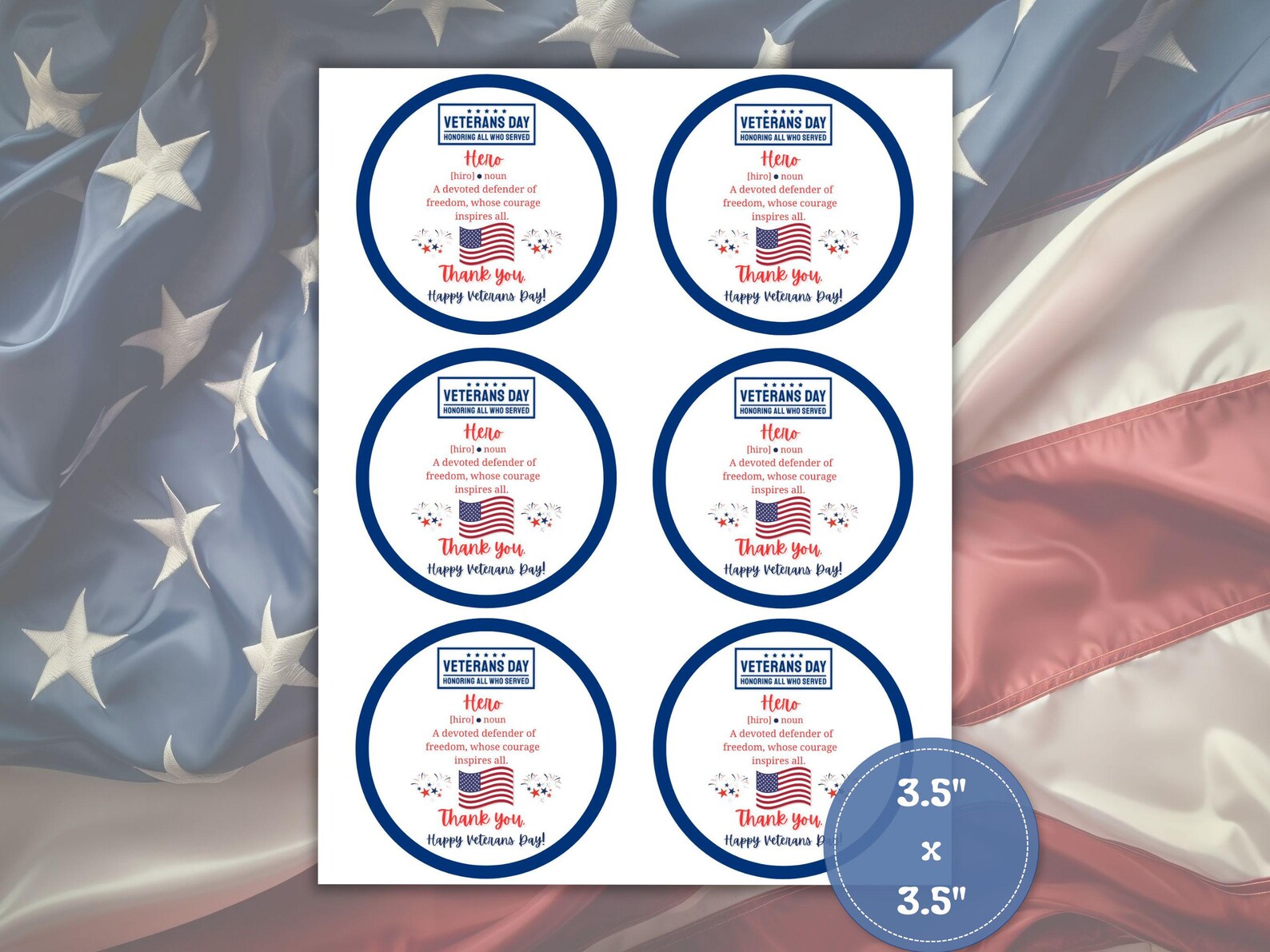 Veterans Day Printable Gift Tags, Military Appreciation Tag, Goodie Bag ...