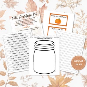 Printable Gratitude Jar Kit: Thanksgiving Kids Activity (PDF) - Etsy