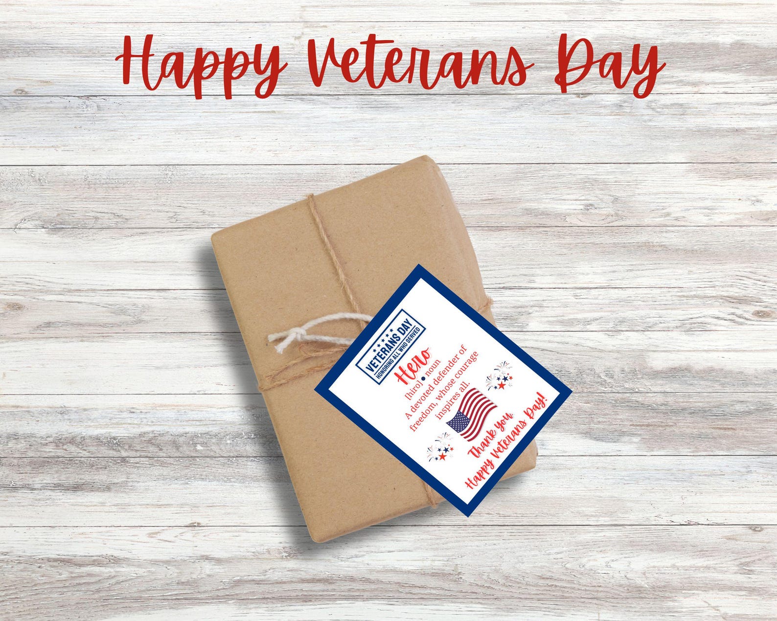 Veterans Day Printable Gift Tags, Military Appreciation Tag, Goodie Bag ...
