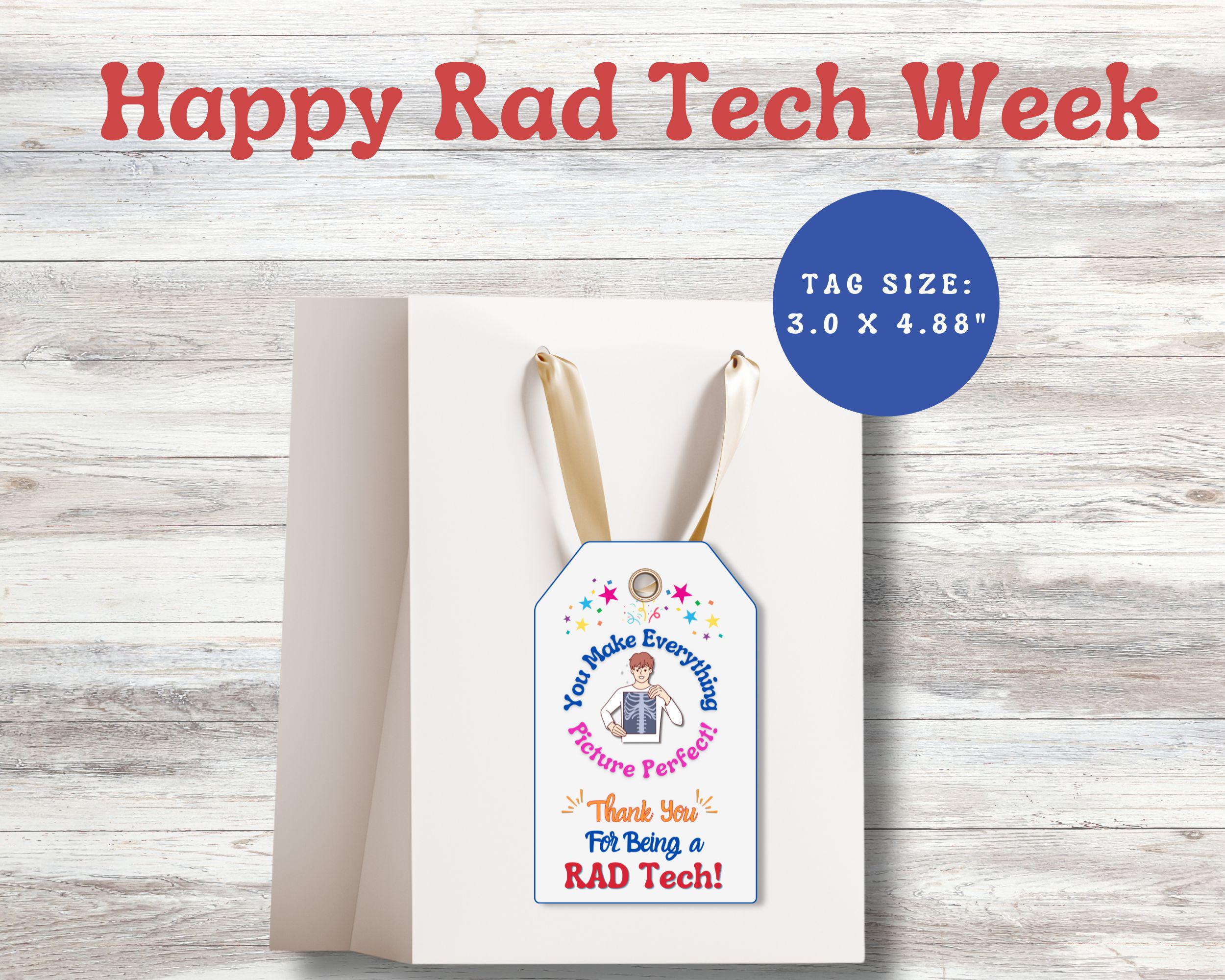 Rad Tech Week Printable Gift Tags, Radiology Appreciation Tag ...