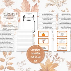 Printable Gratitude Jar Kit, Thanksgiving Kids Activity, Thankful for ...