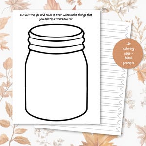 Printable Gratitude Jar Kit, Thanksgiving Kids Activity, Thankful for ...