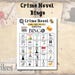 Book Bingo Crime and Mystery Edition, Reading Challenge Game, Book Club ...