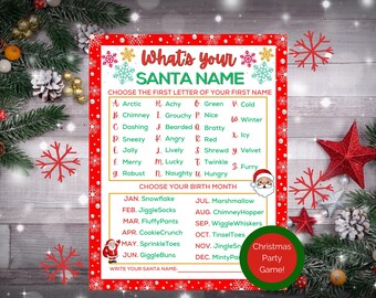 Who is Most Like Santa Christmas Game, Printable Holiday Game, Family ...