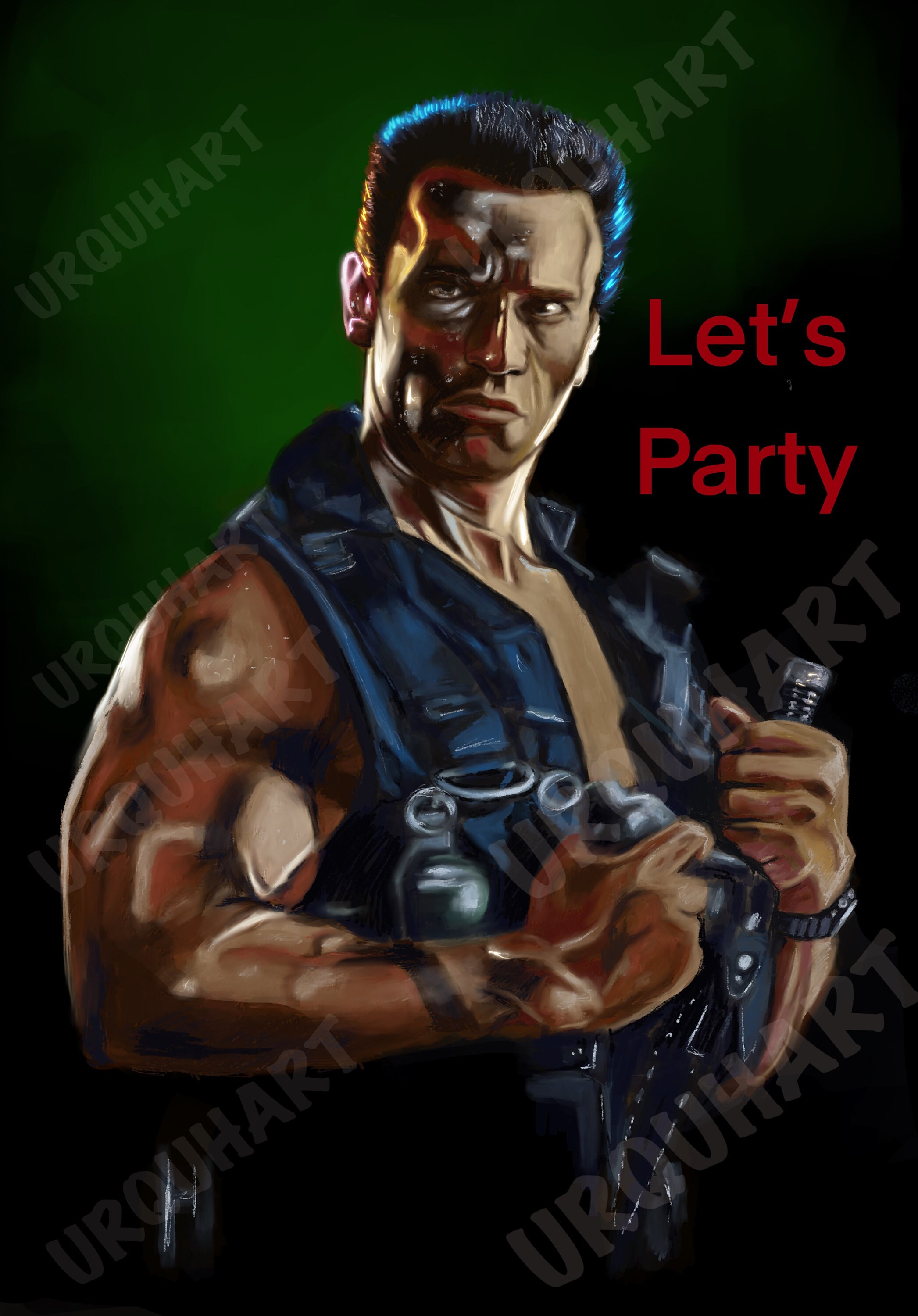 Arnie From Commando Digital Download - Etsy