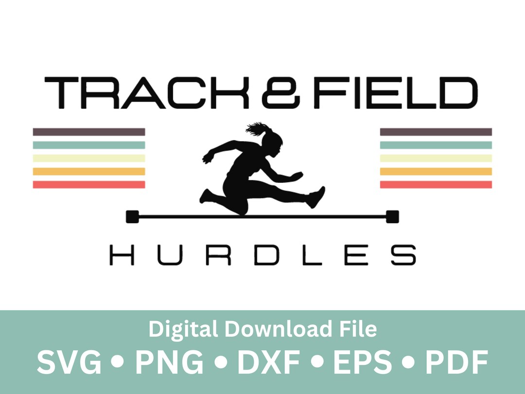 Track & Field Hurdler SVG PNG: Girl Cross Country Cut File (digital ...