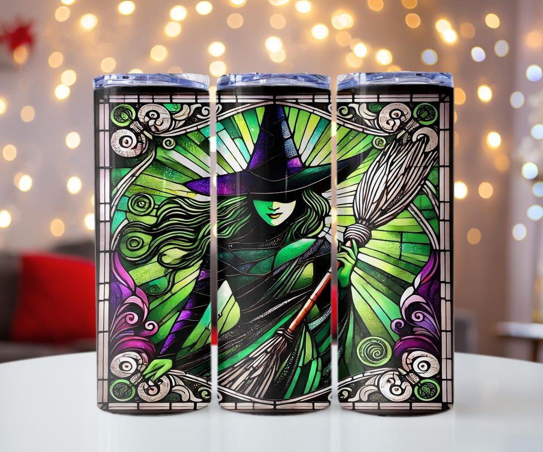 Stained Glass Wicked Sublimation 20oz Tumbler Wrap – 300dpi File Only ...