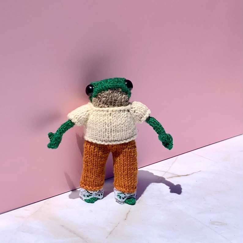 KNITTING PATTERN Froggie T-shirt, Pattern for Knit Shirt, Cute Frog ...