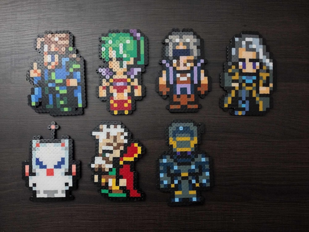 Final Fantasy 6 Perler Magnets. Edgar, Terra, Mog, Setzer, Shadow ...