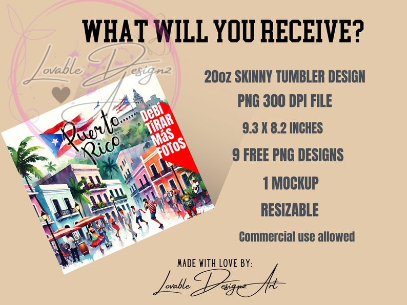 Puerto Rico PNG Tumbler Wrap for Sublimation, Debi Tirar Mas Fotos Wrap ...