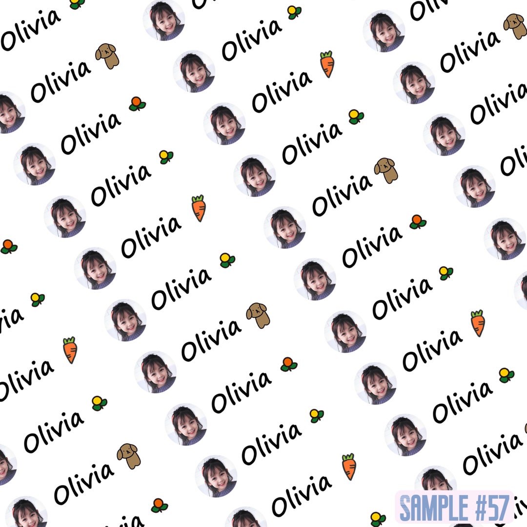 Customizable Kid Name Tags With Your Own Photo Cute Daycare Waterproof ...