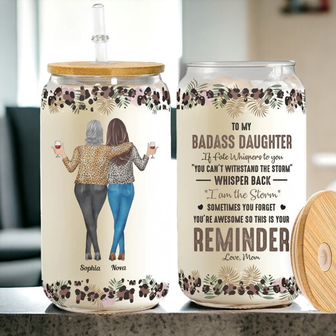 Custom to My Badass Daughter Tumbler, Personalized Funny Coffee Mug ...