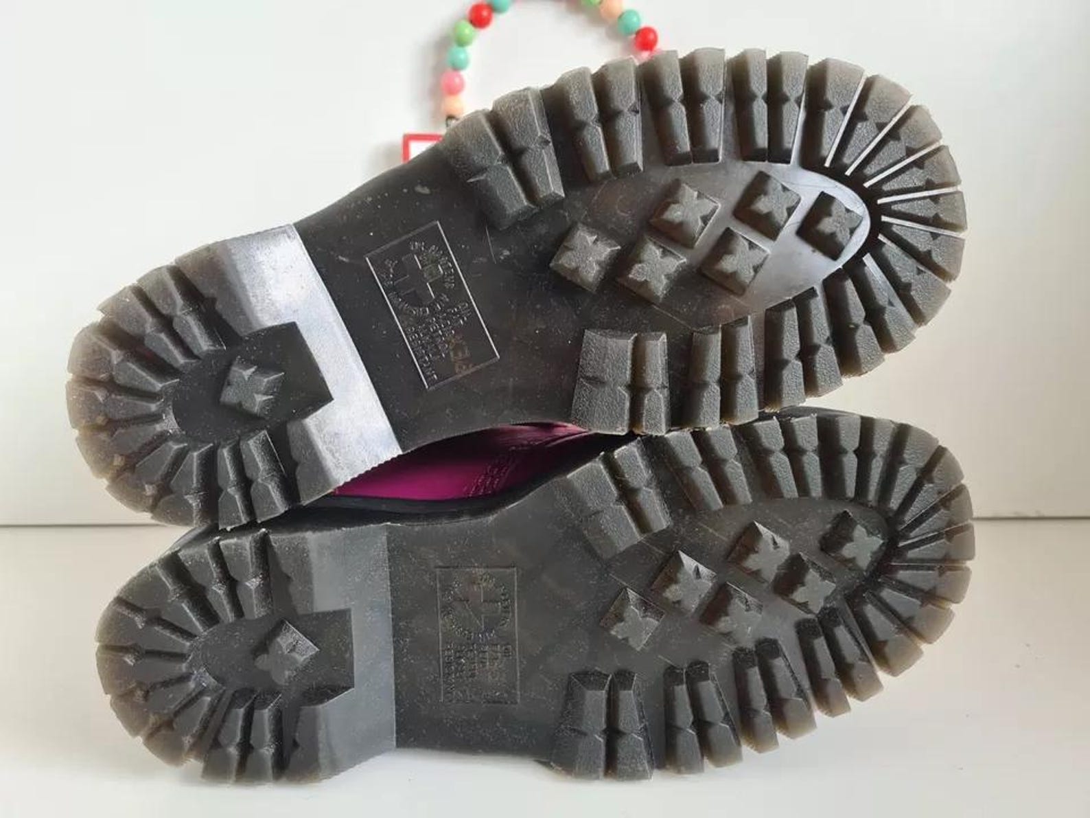 Dr Doc Martens Devon Heart Platform Quad Heart Pink Boots UK 5 US 7 EU ...