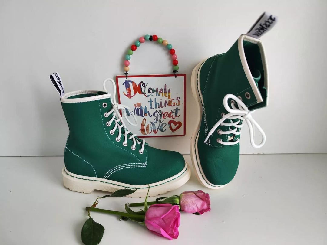 Dr Martens 1460 Tectuff Express 8 Eye Green Vert Skittled Boots UK4 ...