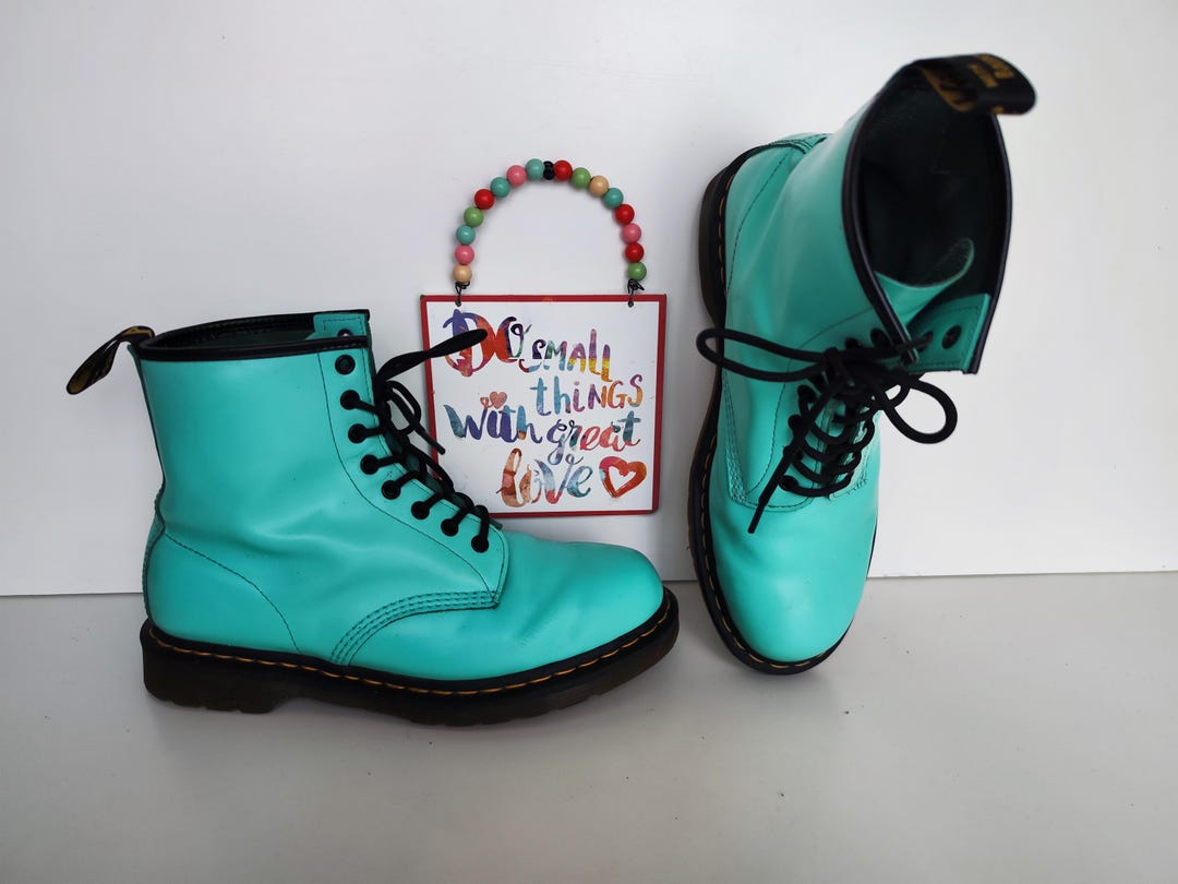 Dr Doc Martens 1460 Pascal Mint Green 8 Hole Ankle Boots UK9.5 EU44 ...