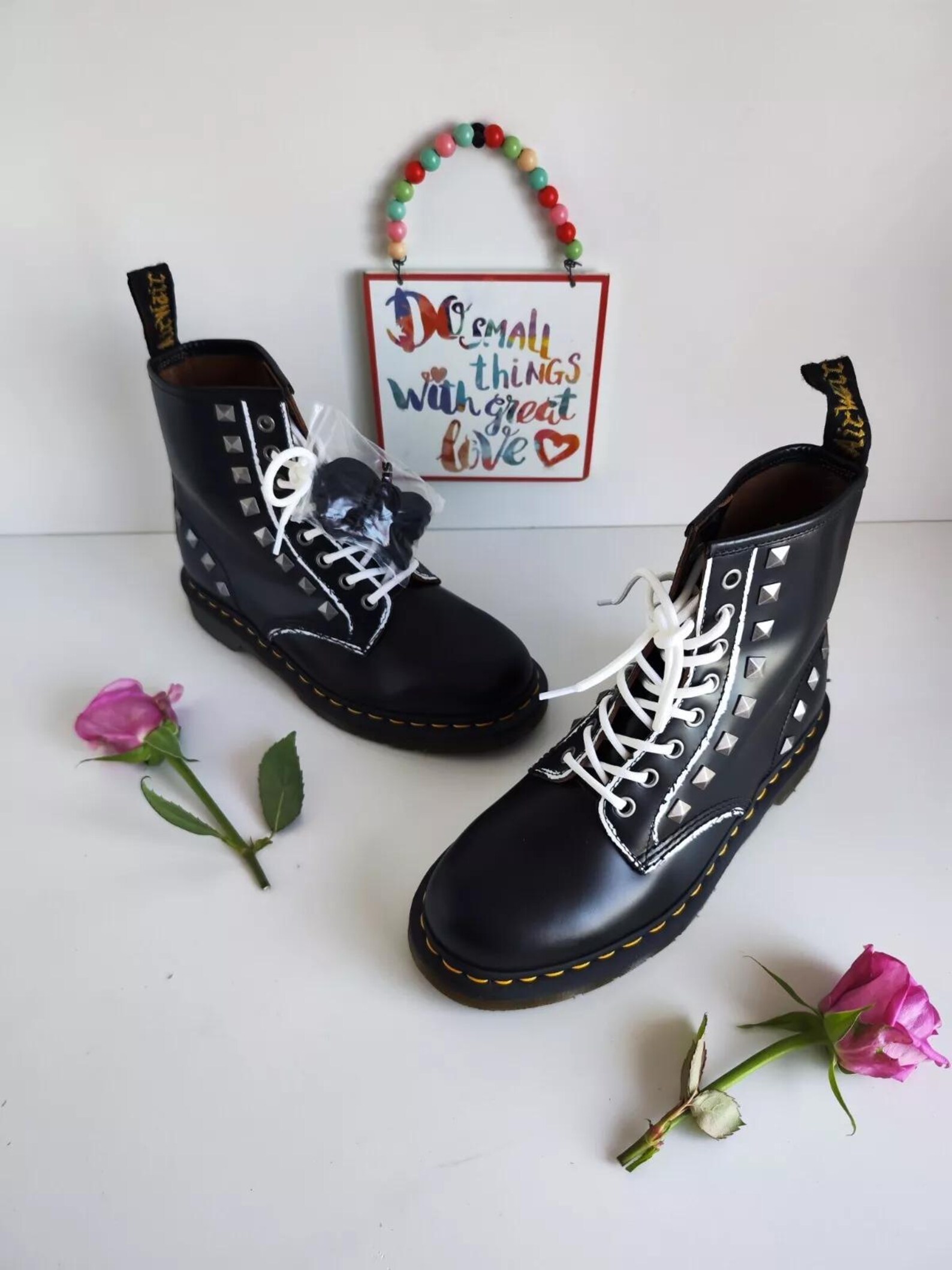 New Dr. Martens 1460 Studded Black Leather Boots, UK6 EU39 US8 - Etsy