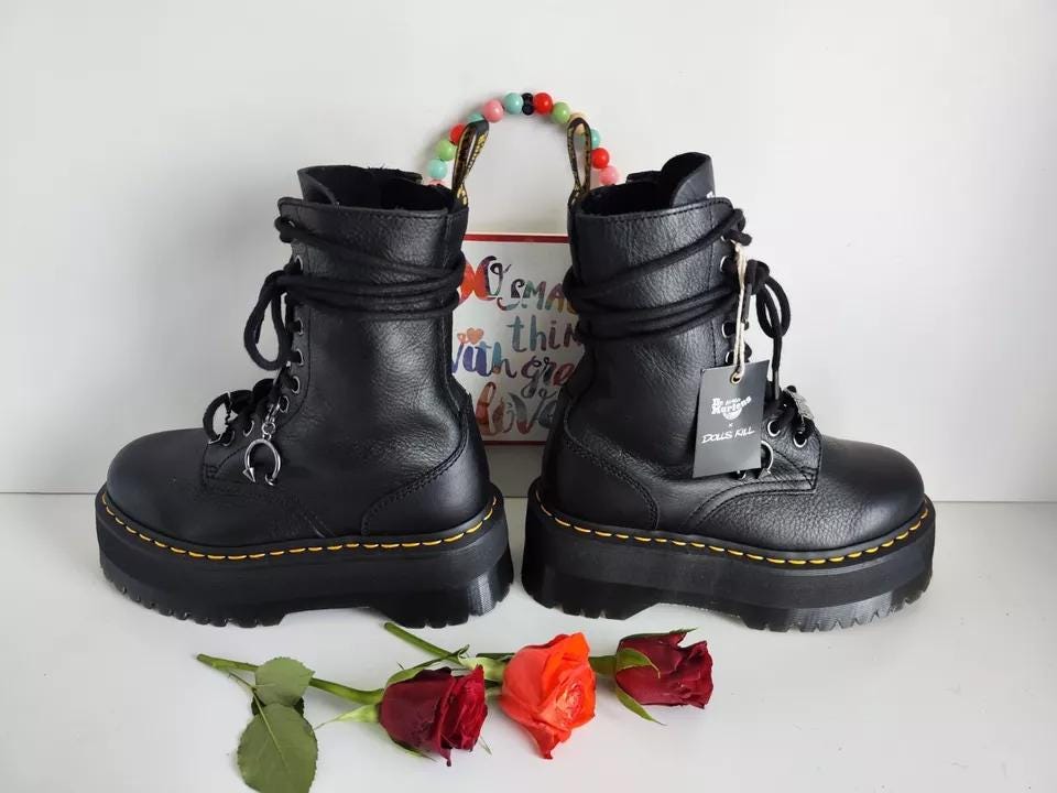 Dr MARTENS X Dolls Kill Zip Jadon Hi Max 10 Eye Platform Dr MARTENS X Dolls Kill Zip Jadon Hi Max 10 Eye Platform