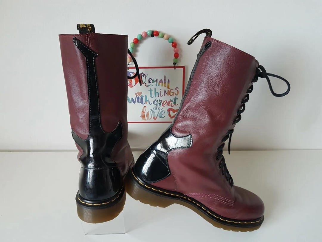 Dr Martens Red Oxblood Rocker Rock Guitar 14 Eye 1914 Music Boots UK9 ...