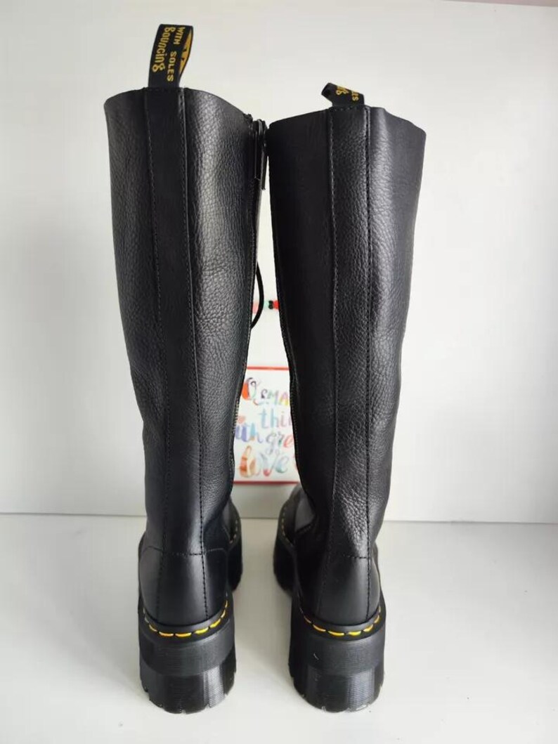 Dr MARTENS X Dolls Kill Zip 20 Eye Boots Knee High Platform Boots UK3 ...
