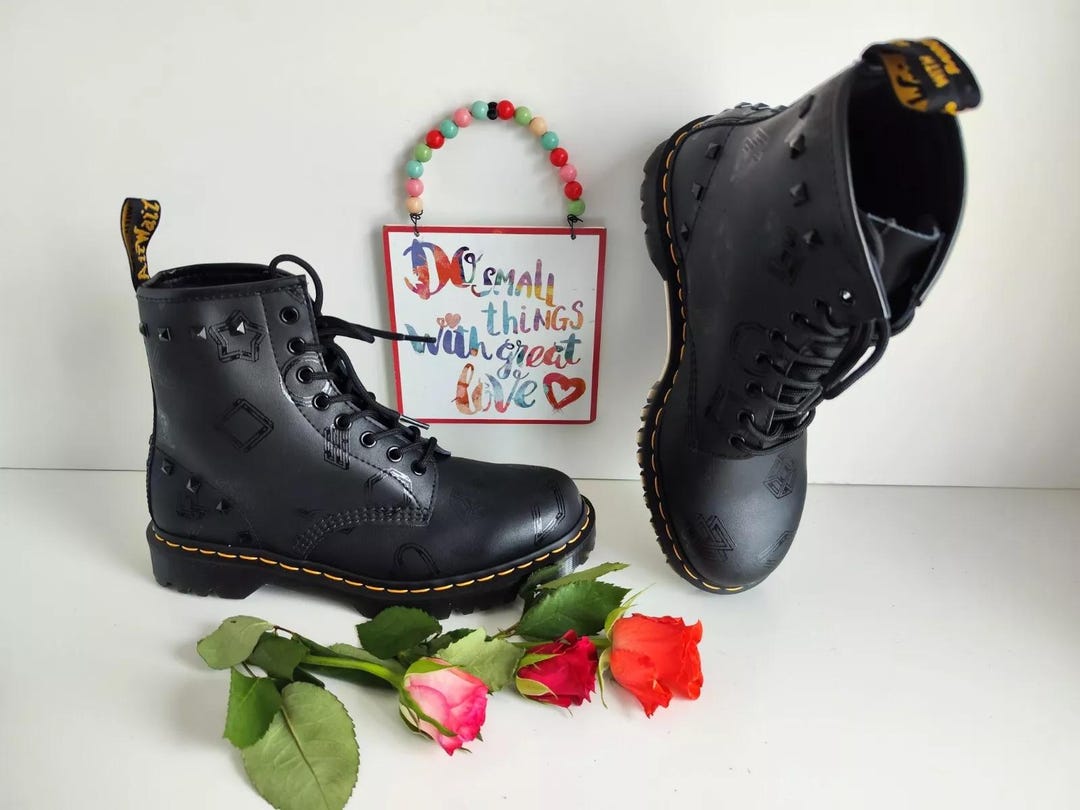 Dr. Martens 1460 Weidler Black Leather Boots - UK8 EU42 US10 - Etsy