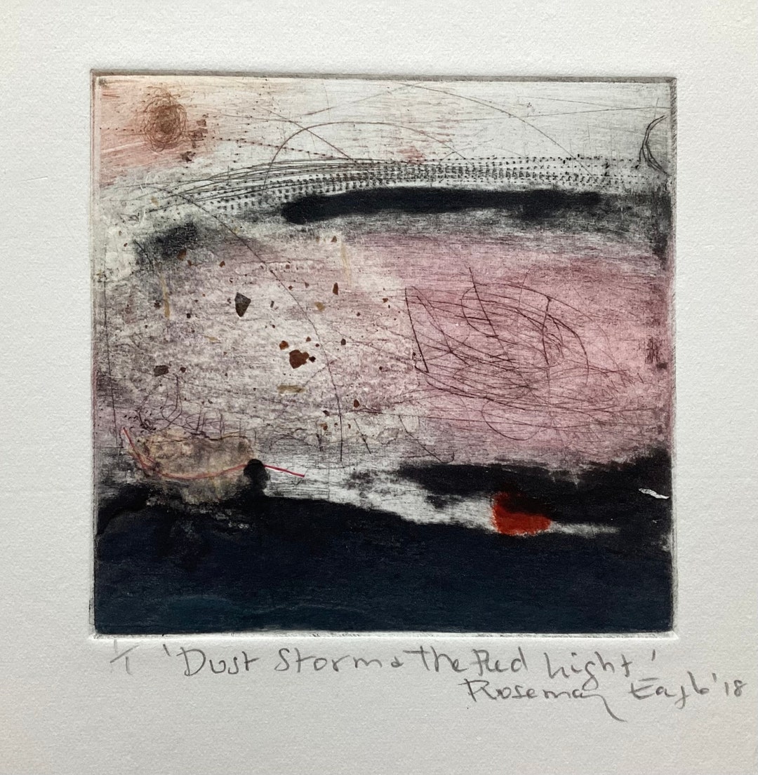 Original Monoprint, Printmaking, Abstract Landscape - Etsy