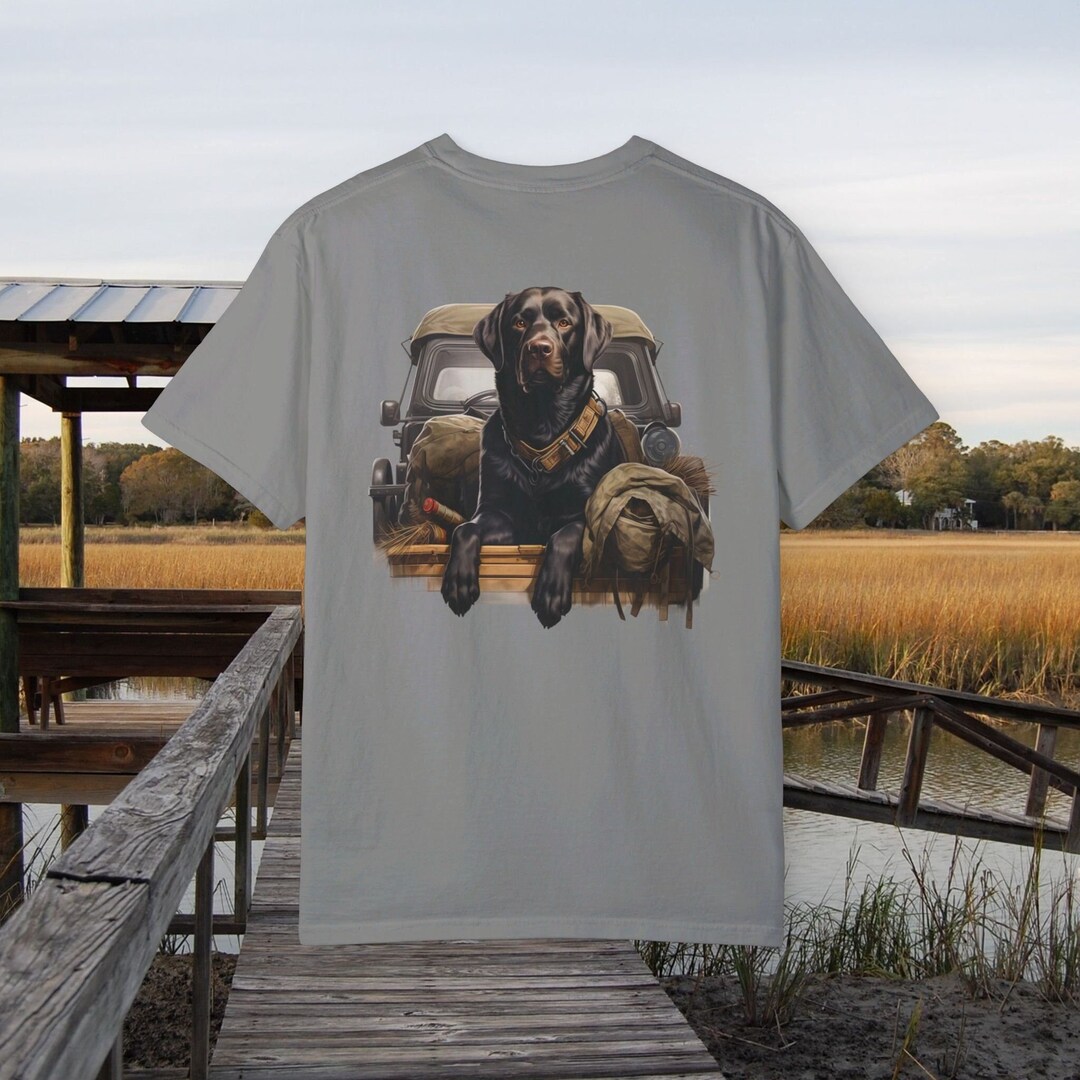 Black Lab - Bird Hunting Dog - Labrador Retriever- Comfort Colors T ...
