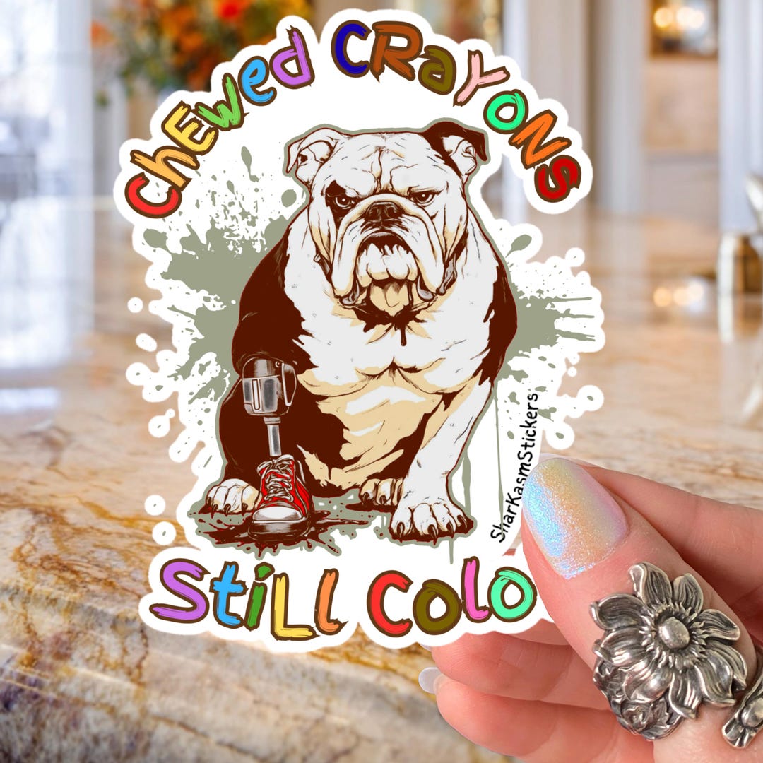Crayon Eater Amputee Bulldog Sticker USMC NEW Devil Bully Vinyl Decal ...