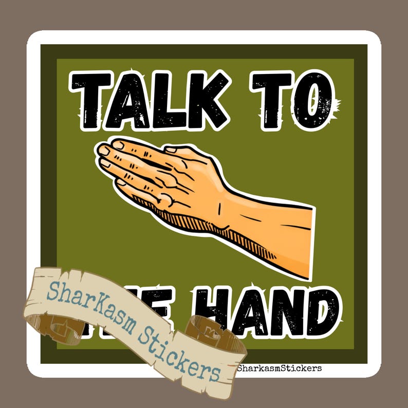 Knife Hands Sticker USMC Devil Dog Vinyl Decal Marine Corps Talk to the ...