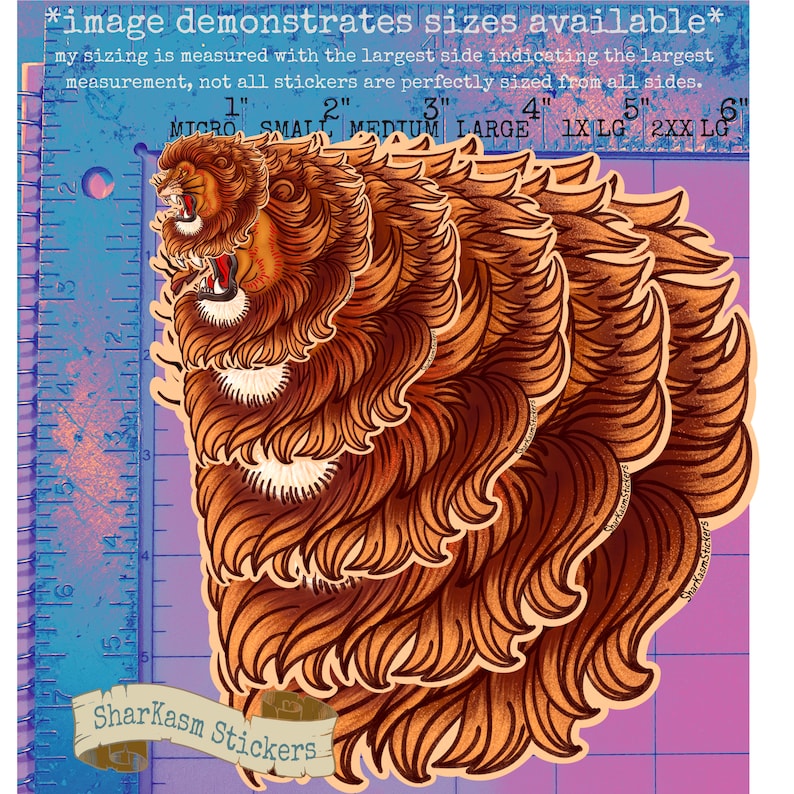 Sticker Lion Roaring Tattoo Flash Vinyl Decal: African Lion Art Leo ...