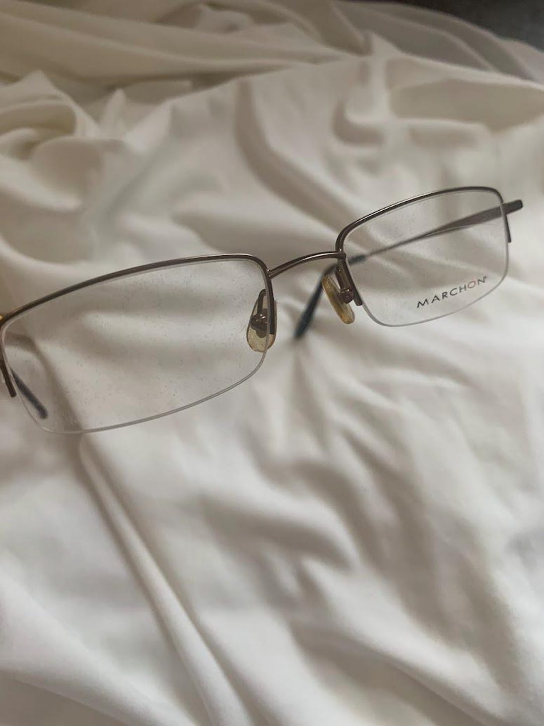 Marchon Half Rim Glasses - Silver Frames - M753 - Etsy