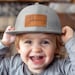 Custom Infant Hat,personalized Toddler Hat,leather Patch Hat,kids ...