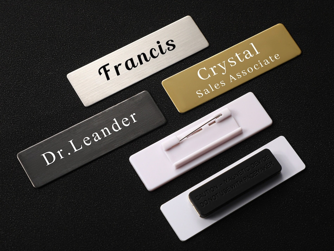 Personalized Name Tag Badge,name Tag for Work,office Name Tags,pin or ...