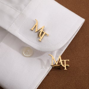 Personalized Groomsmen Cufflinks, Custom Initial Cufflinks for Groomsmen, Groomsmen Gifts ...
