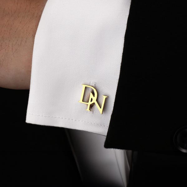 Initial Cufflinks - Etsy